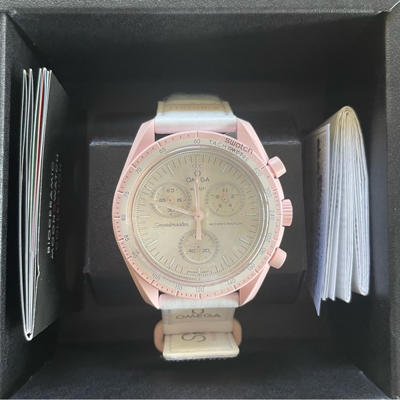 Omega | Accessories | Omega Swatch Bioceramic Venus Pink Moonswatch ...